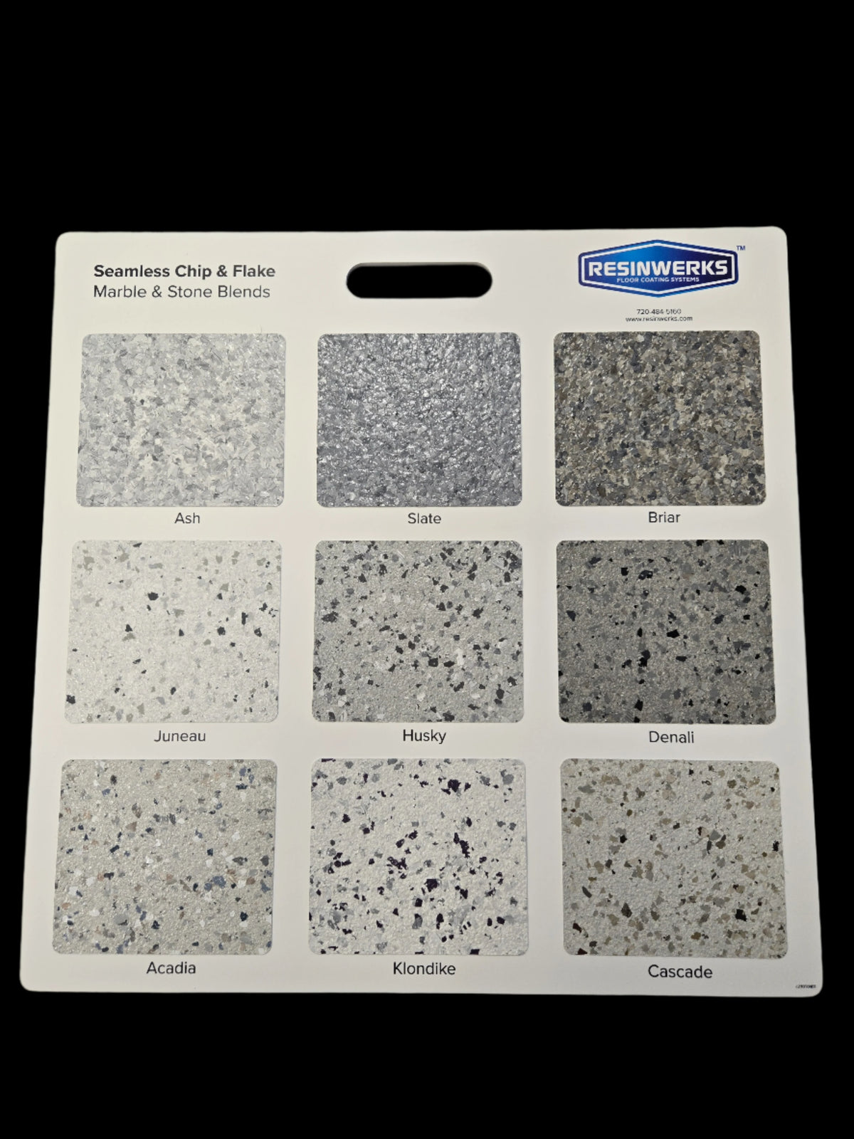 Resinwerks Flake Sample Board – 20"x20" | SKU: RW-FL-SAMPLEBOARD ...